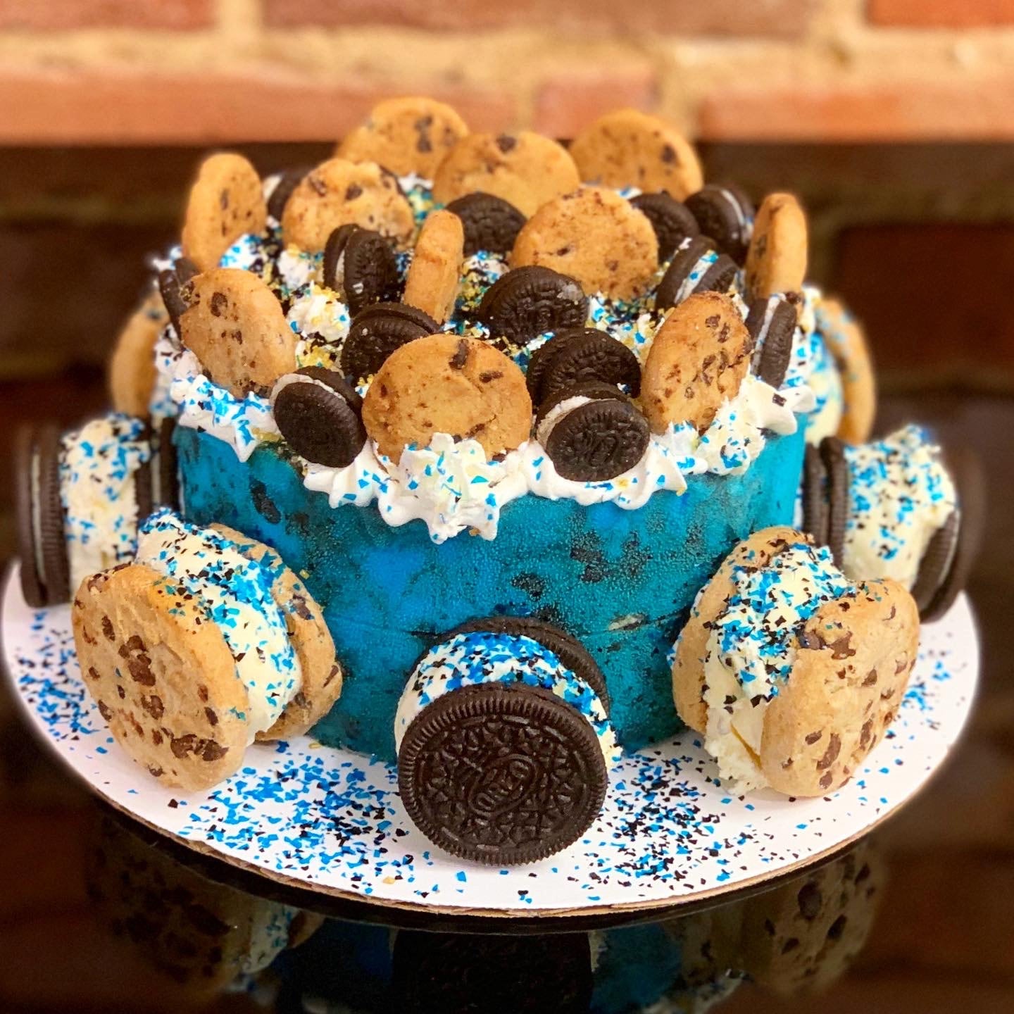 blue monster cake