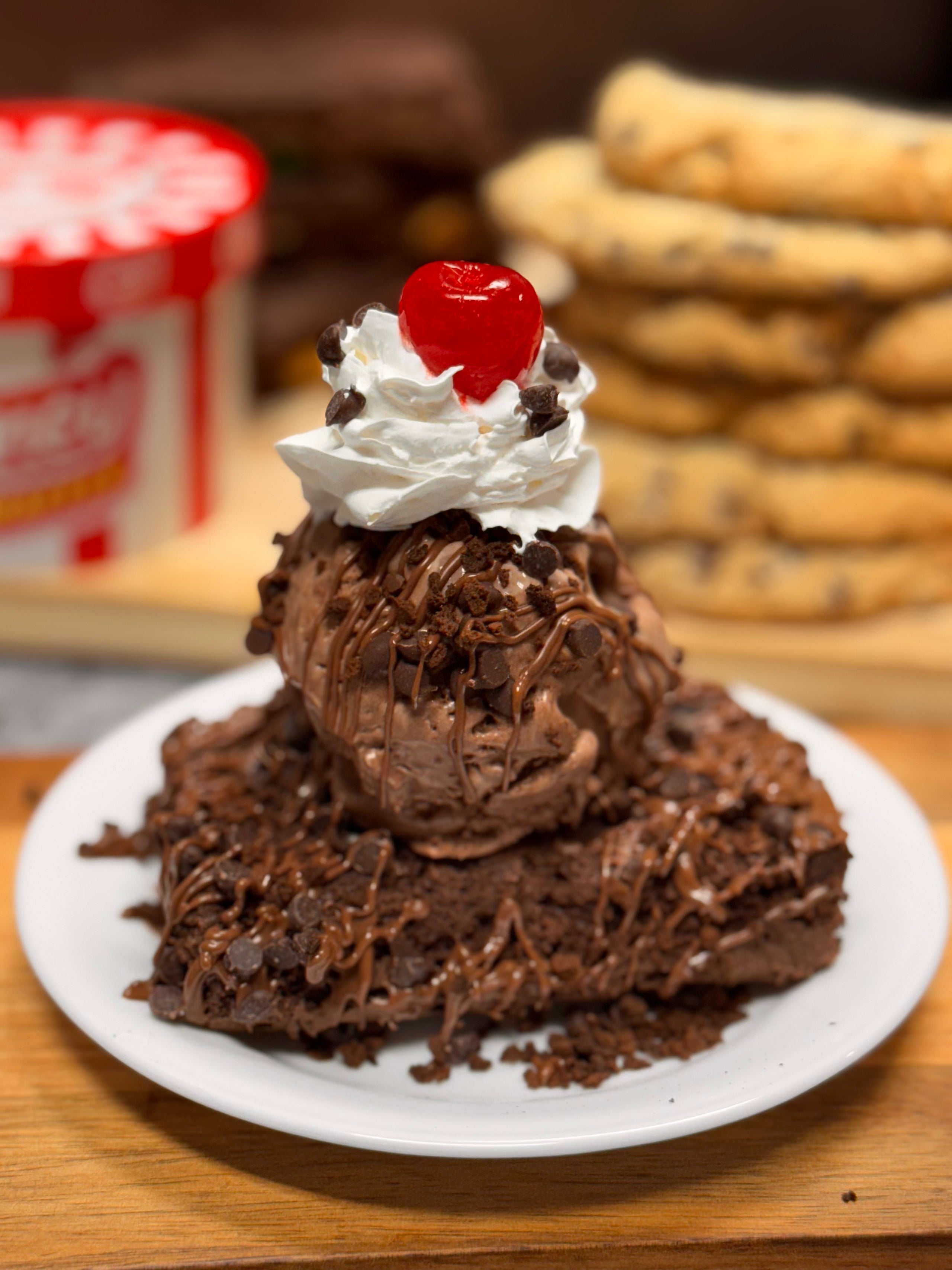 Double Chocolate Brownies Sundae | C O N E Y W A F F L E