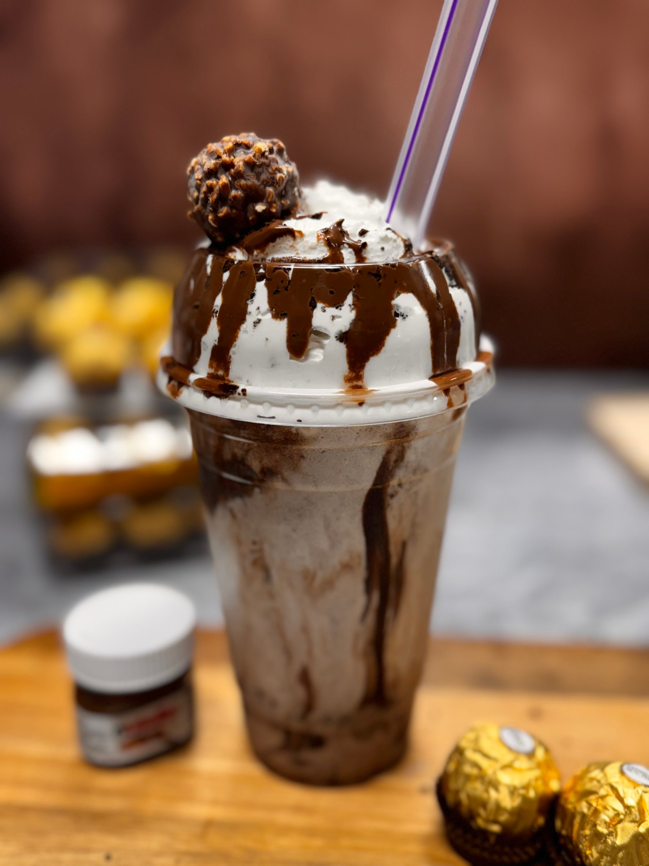 Nutella Ferrero Rocher Milkshake | C O N E Y W A F F L E
